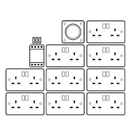 Contactor Board 16/18 Way Socket-Timer-Fan Control Plug