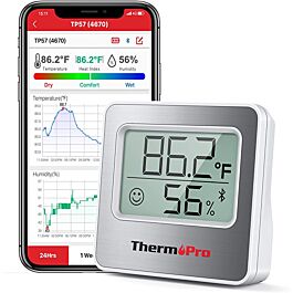 ThermoPro TP357 - Advanced Bluetooth Thermo-Hygrometer for Accurate ...